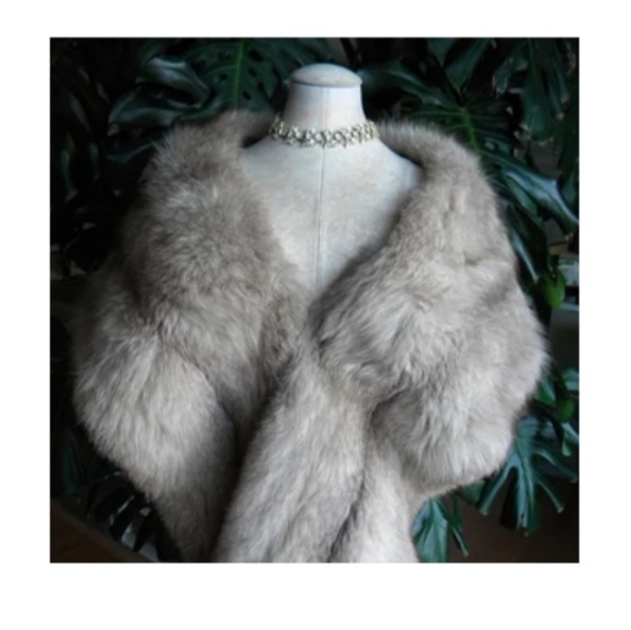 Vintage | Jackets & Coats | Vintage Blue Fox Fur Stole | Poshmark